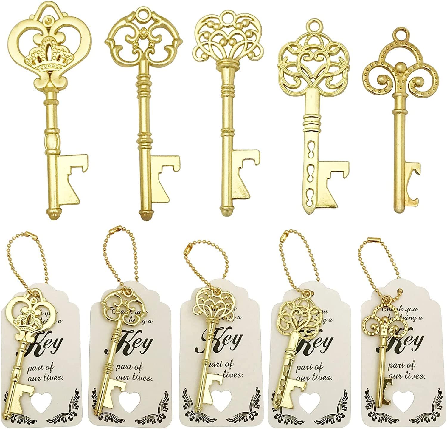 Amazon.com: WODEGIFT 50 PCS Key Bottle Openers,Bridal Shower Favors ...