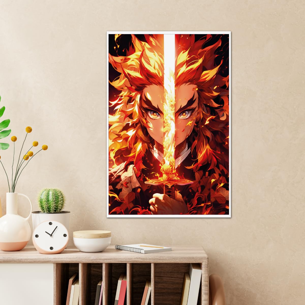 TenorArts Rengoku Poster Demon Slayer Anime Wall Posters with Thick 300 ...