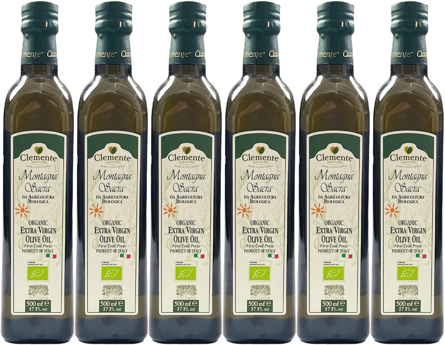 Amazon | オーガニックオリーブオイル 【クレメンテ モンターニャサクラ 455g x 6本エクストラバージンオリーブオイル】イタリア産 有機 JAS認証 オリーブ コールドプレス 有機 ...