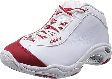 Amazon.com | AND1(アンドワン) Men's Basketball Shoes, White/Varsity Red ...