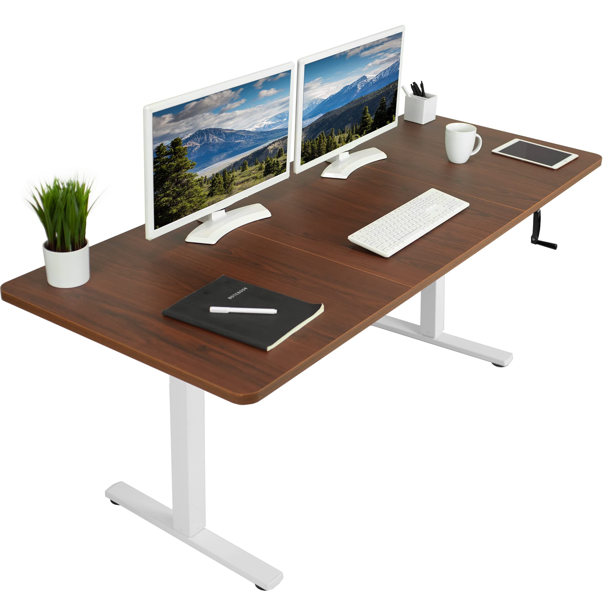 Amazon.com: VIVO Manual Height Adjustable 71 x 30 inch Stand Up Desk ...