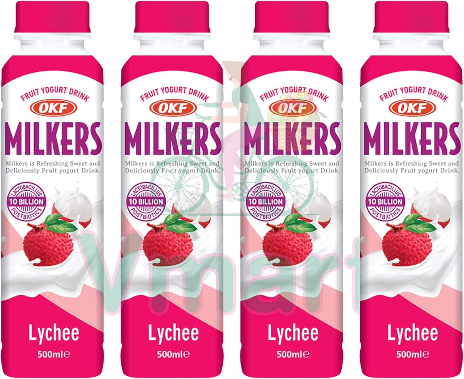 OKF Milkers Lychee Fruit Yogurt Drink 500 ml (Pack of 4) : Amazon.co.uk: Grocery
