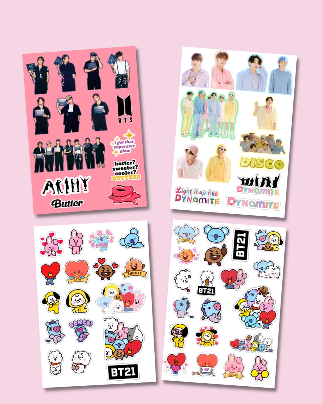 Buy The K-Fandom BTS - BT21 BUTTER_DYNAMITE Sticker Set ( 4 Sticker ...