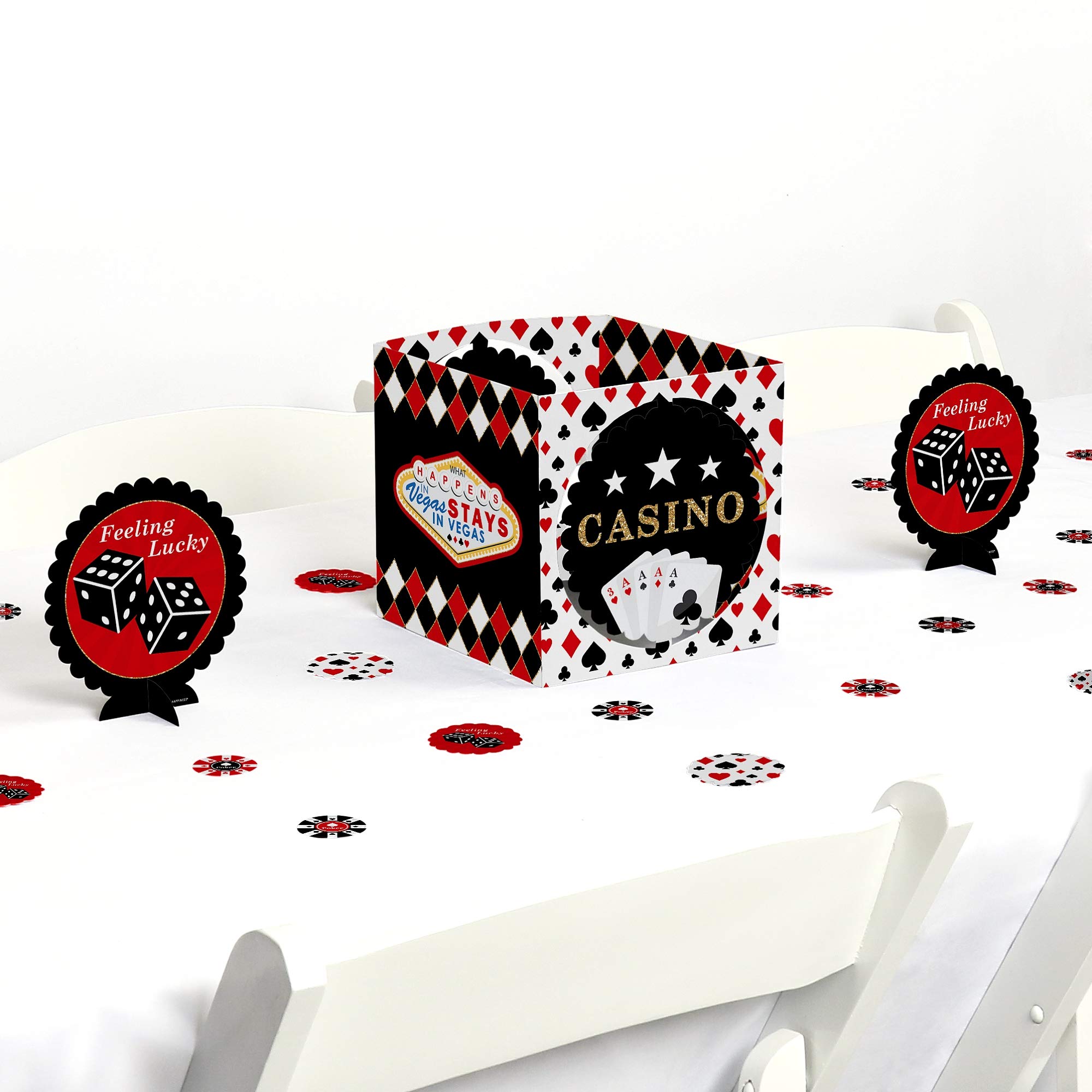 Las Vegas Theme Centerpiece Roll The Dice Casino Bar Decorating Kit