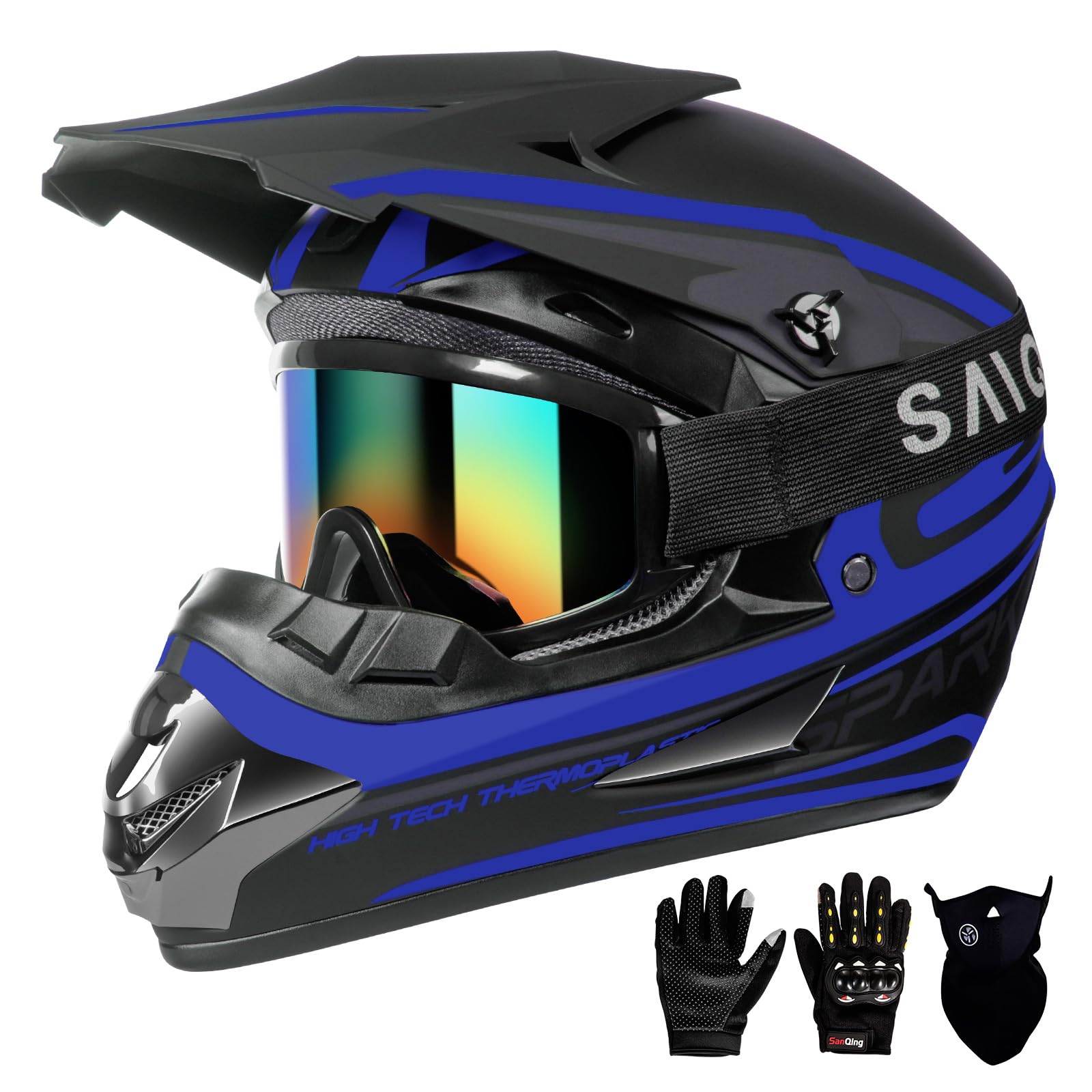 Amazon.com: Youth Kids Motocross Helmet, Adult ATV Dirt Bike Helmet ...