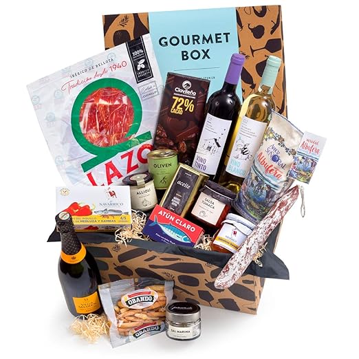 Feinkost-Präsentkorb Gourmet mit spanischen Delikatessen - Geschenkkorb ...