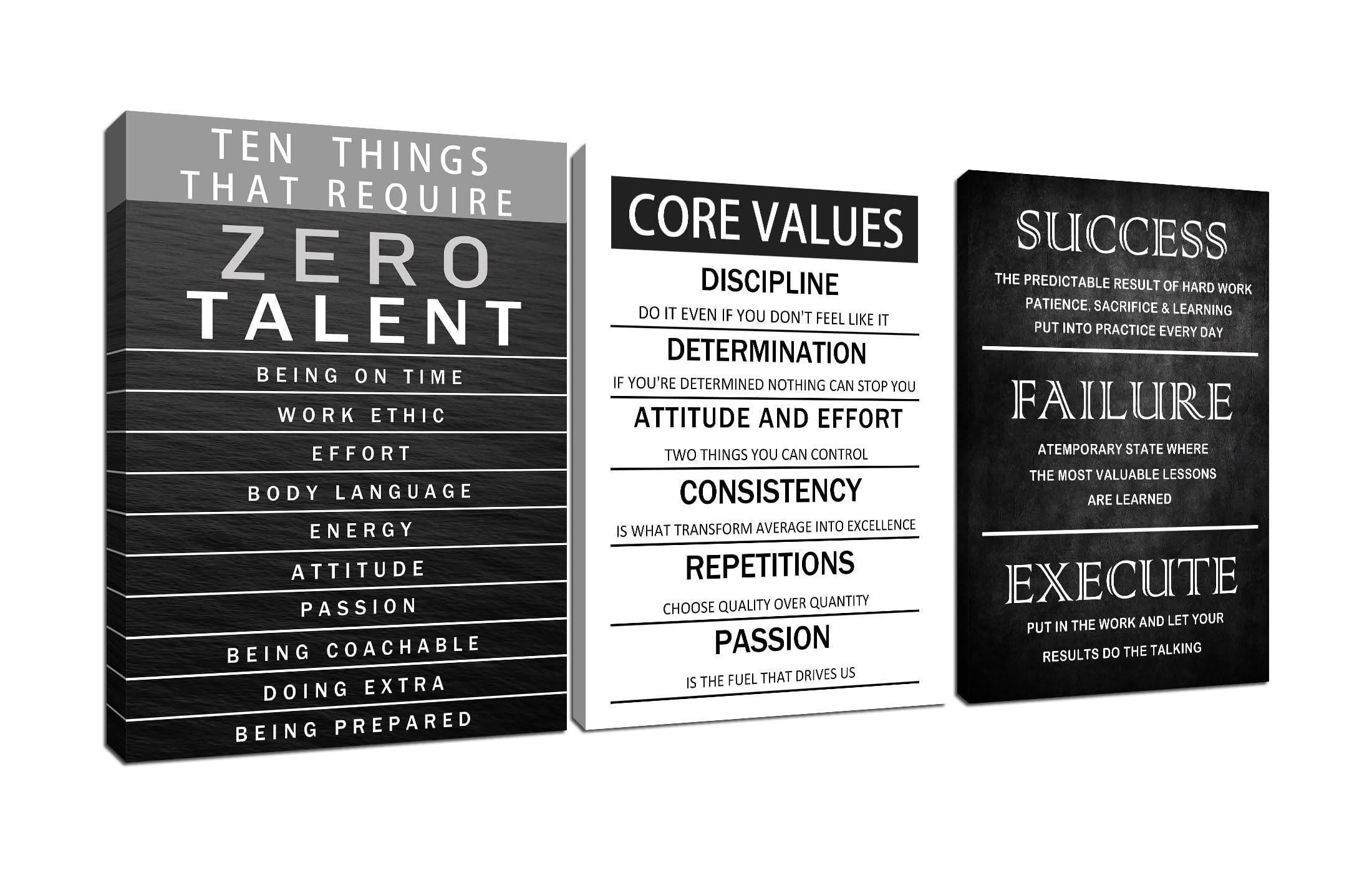 Amazon.com: Motivational Wall Decor Core Values Posters Canvas ...