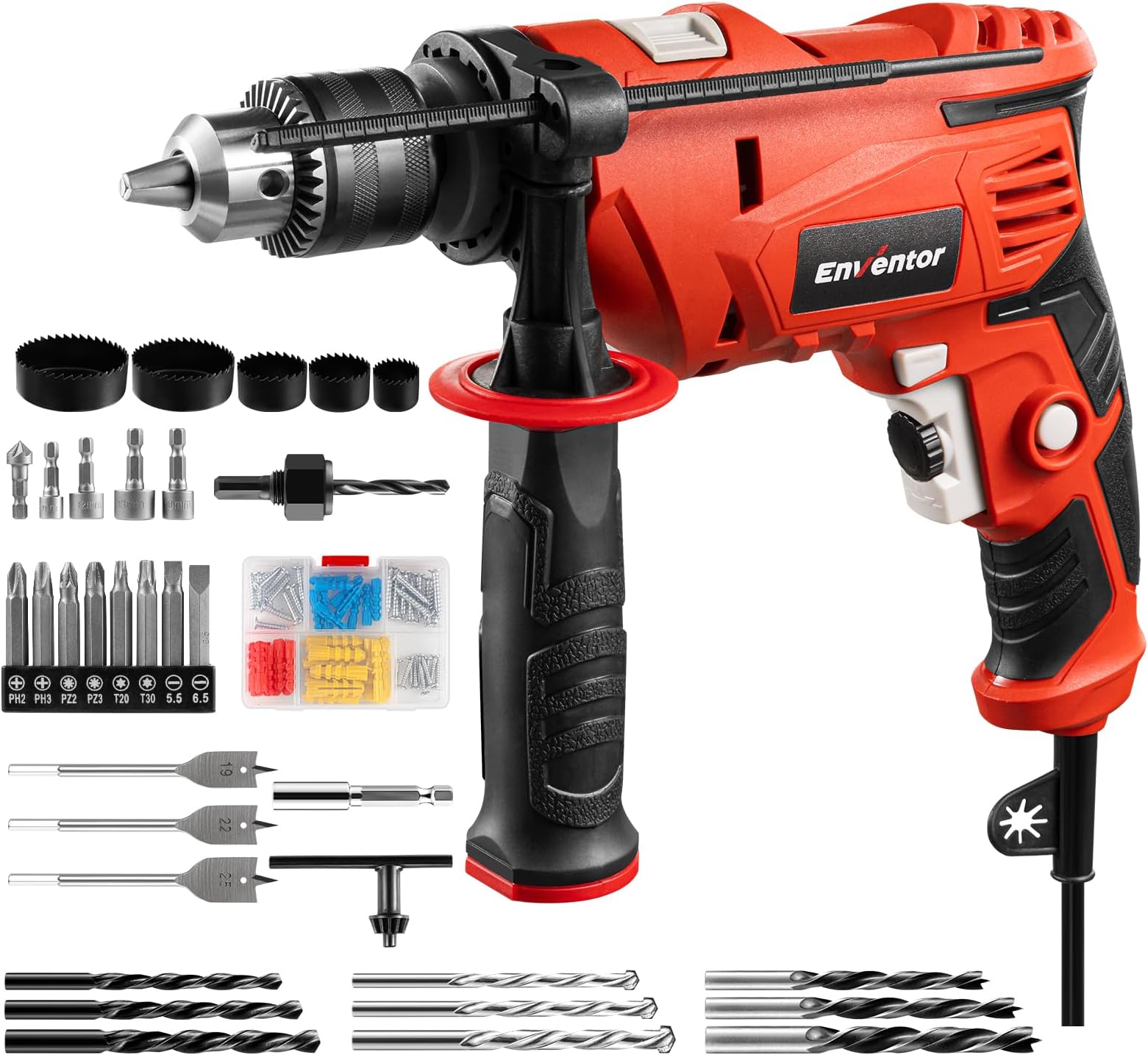 Trapano a percussione con filo 850W,STANEW manico rotante a 360 ...