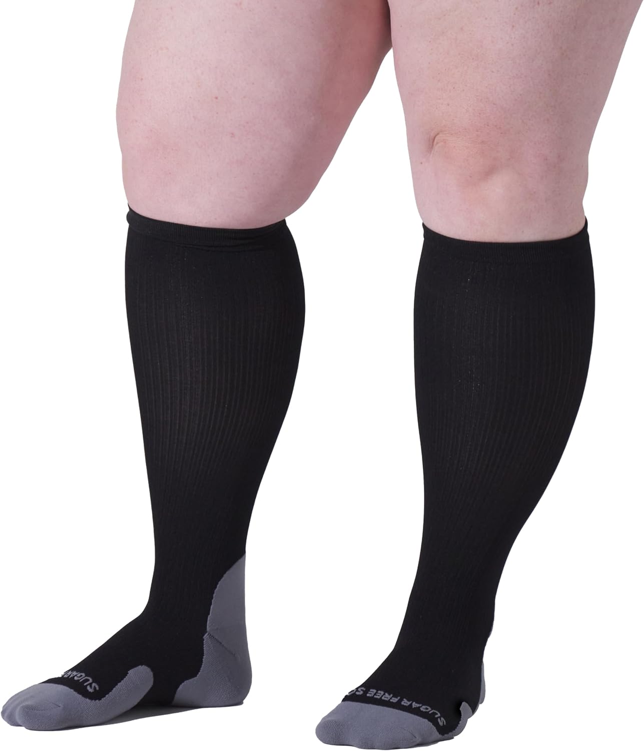 Amazon.com: Sugar Free Sox Extra Wide Mens Compression Socks Fits Any ...