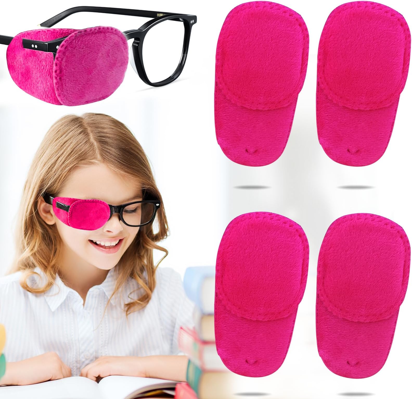Amazon.com: HECATY 4 Pack Eye Patches for Kids Girls Boys, Right & Left ...