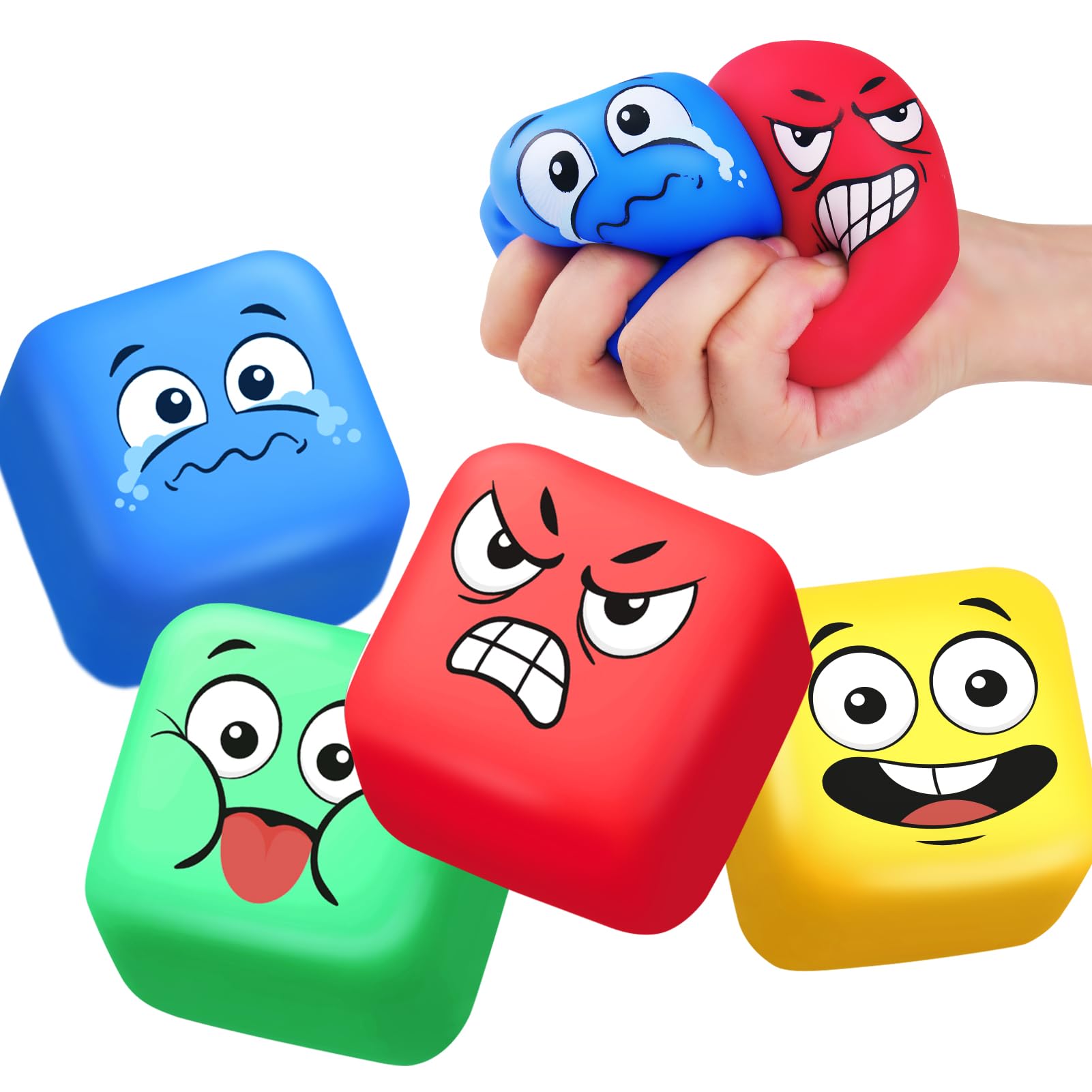 Amazon.com: Stress Balls Fidget Toys for Kids: 4 Pack Squeeze Stress ...