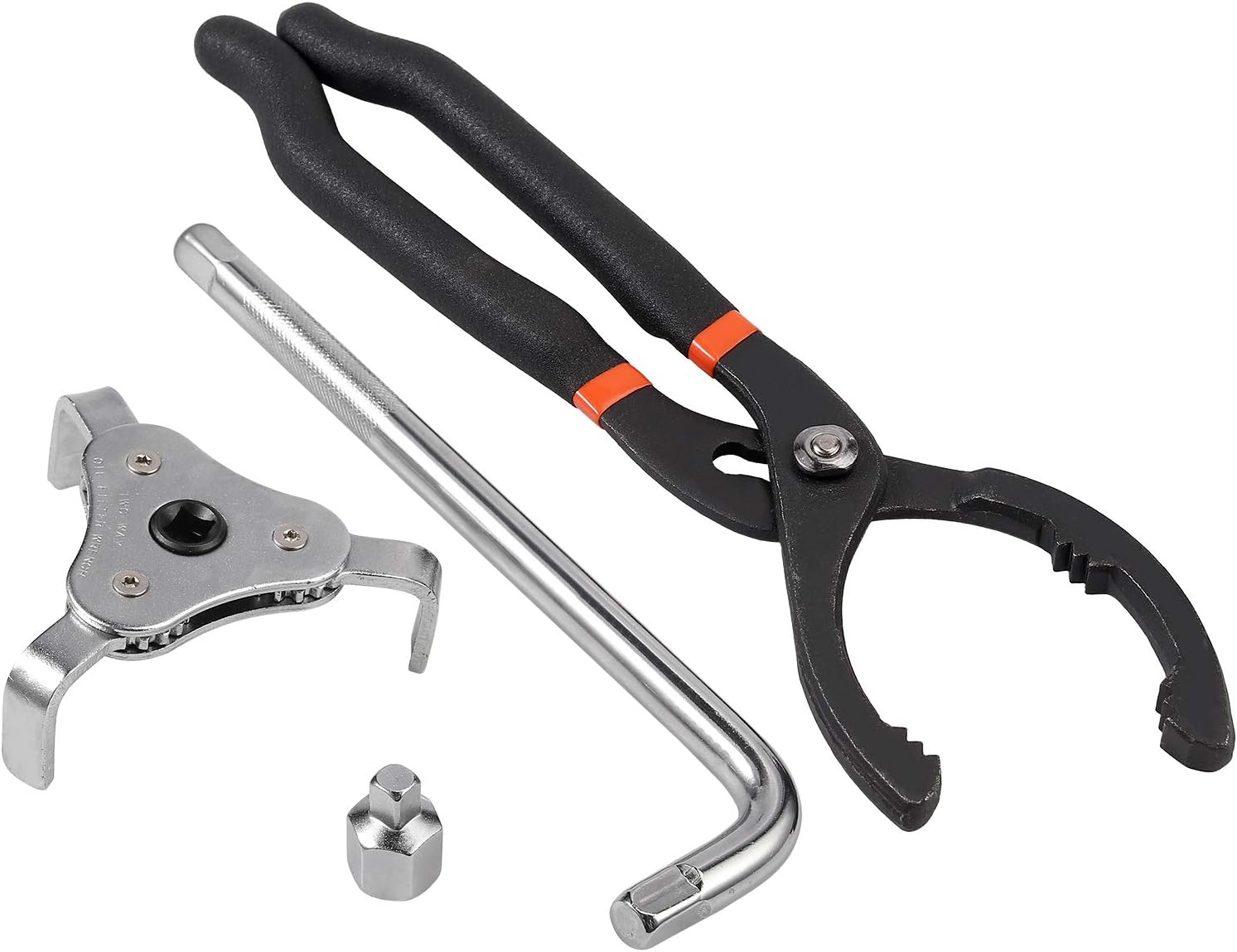 2Pcs Universal Oil Filter Removal Tool 12 Inch Oil Filter Pliers 2-1/2 ...