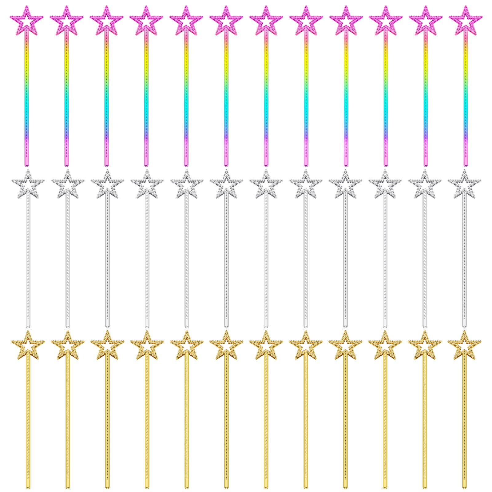 Amazon.com: 36 Pcs 13 Inch Fairy Wands Princess Star Wands Elf Angel ...