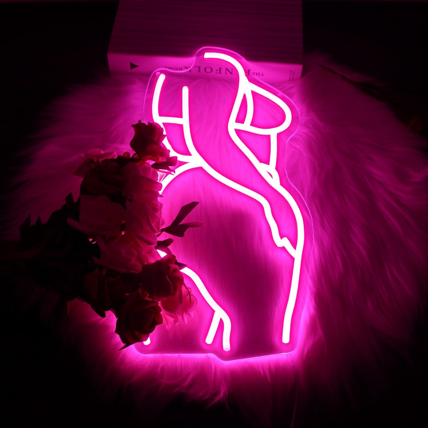 Amazon.com : Neon Sign - HSJNJKFU Lady Neon Signs for Wall Decor Beer ...