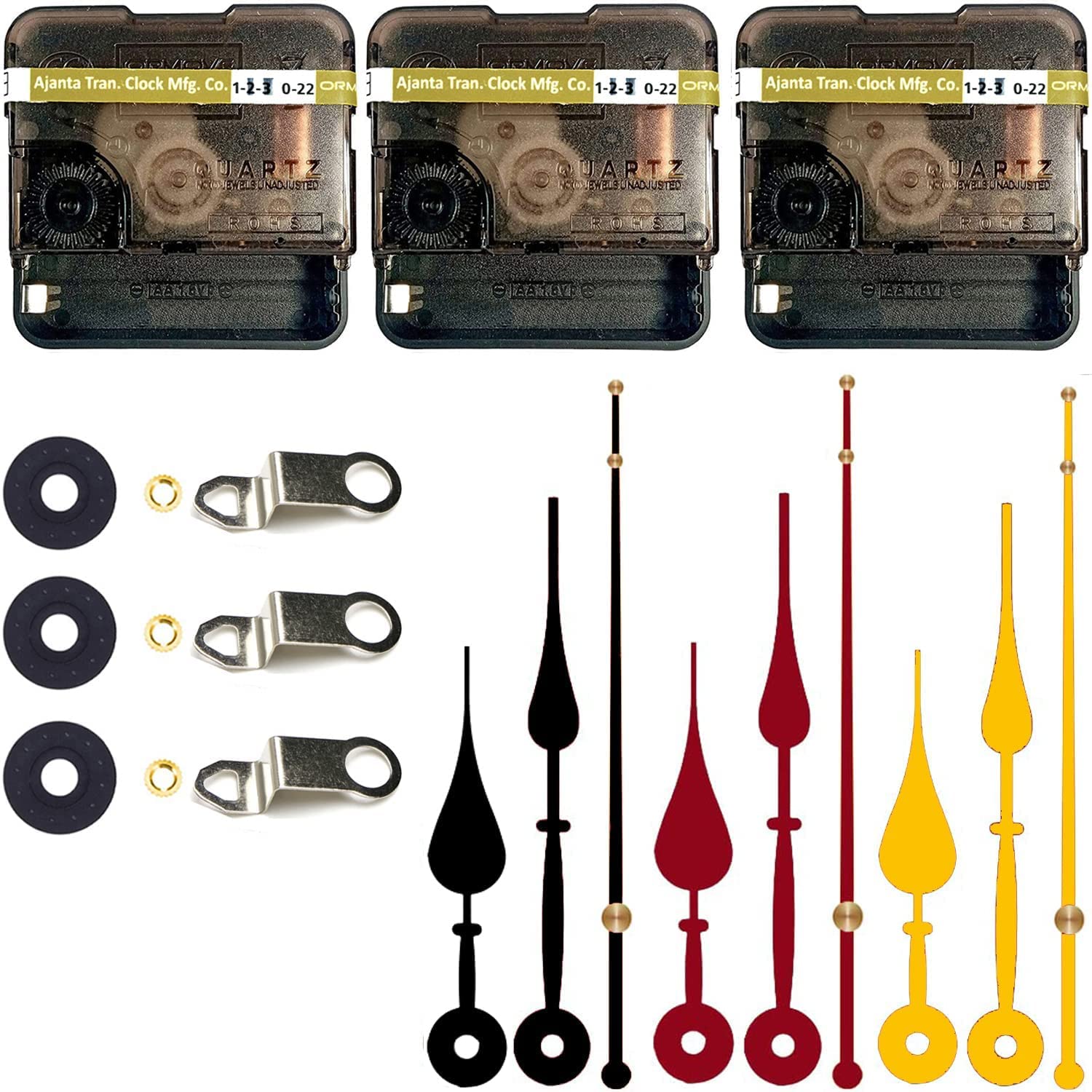 Buy ZONOTA Combo 3 of Battery Operated Plastic Ticking Wall Clock ...