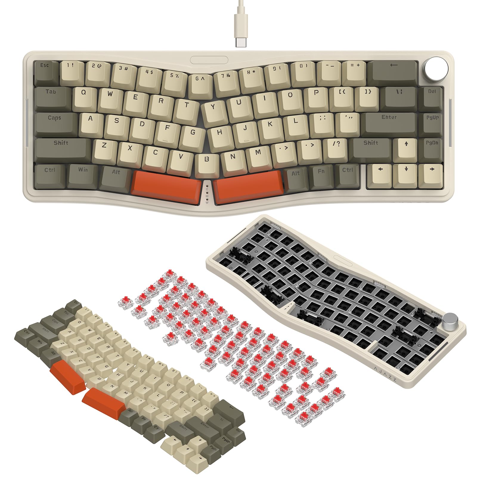 Buy ATTACK SHARK AKS068 Alice Layout Wired Mechanical Keyboard, ket 68 ...