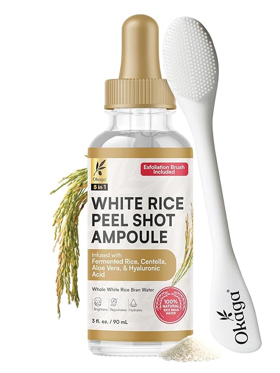 Amazon.com: White Rice Peel Shot Ampoule, White Rice Exfoliant, Rice ...