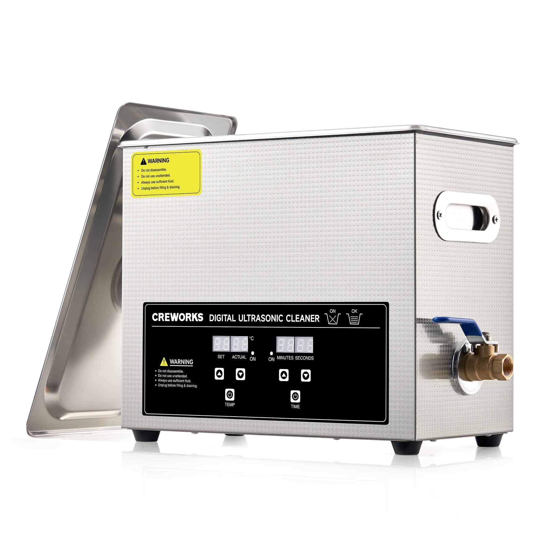 CREWORKS 6L Professional Ultrasonic Cleaner with Digital Timer&Heater ...