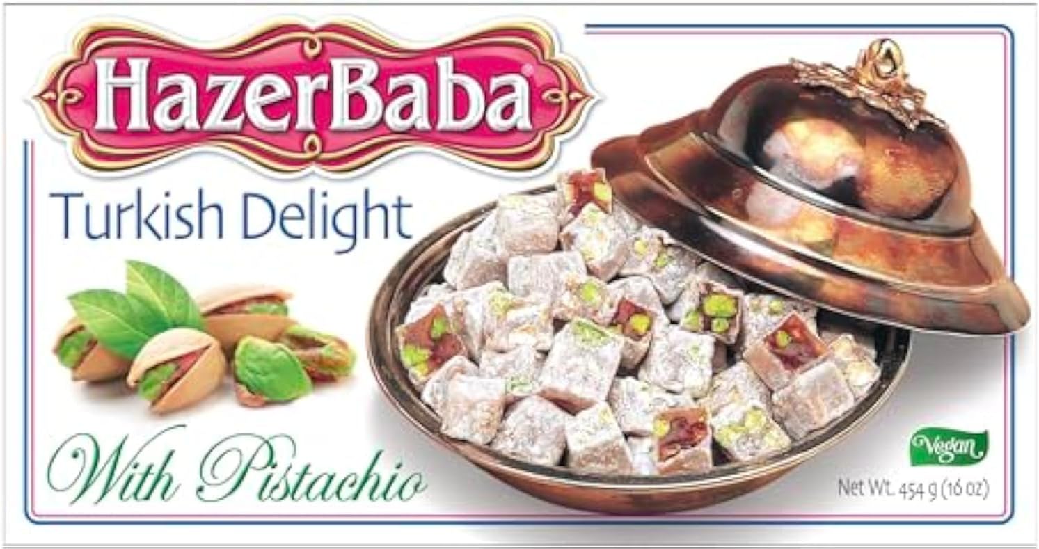 Hazer Baba Turkish Delight with Pistachio, 16oz : Amazon.ca: Grocery ...
