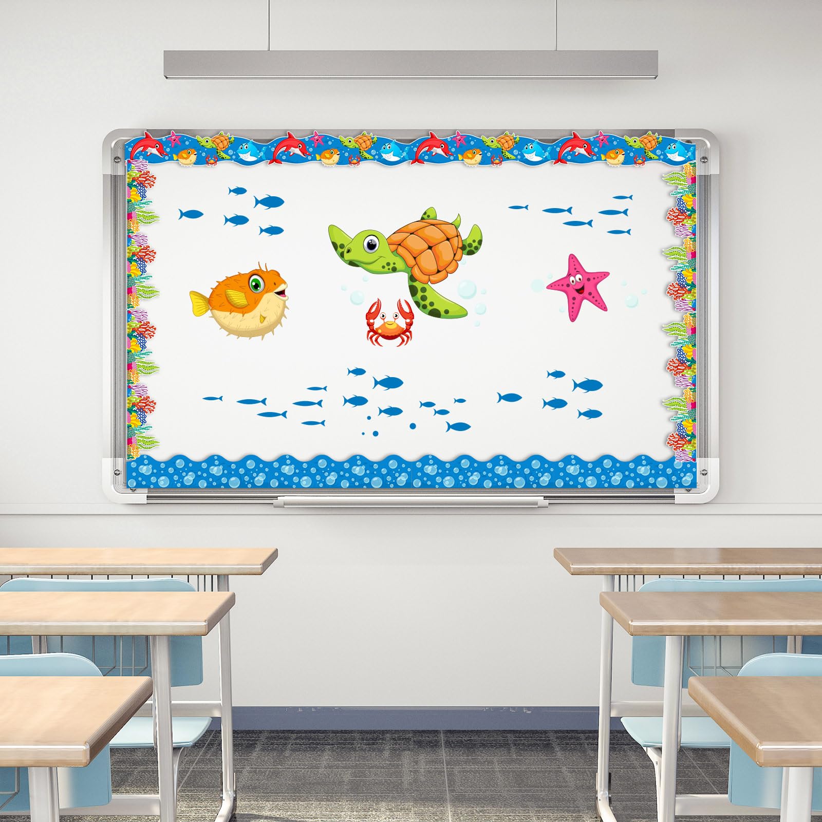 Snapklik.com : 12 Pcs Ocean Magnetic Border Under The Sea Bulletin ...
