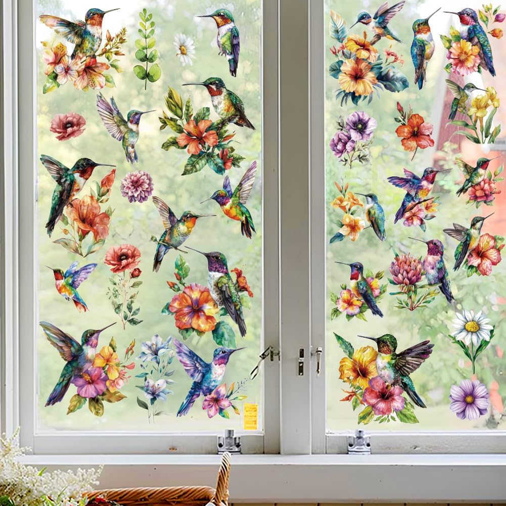 Amazon.com: Peacoblue Window Static Clings Stickers Decal 7.9"x11.8",6 ...