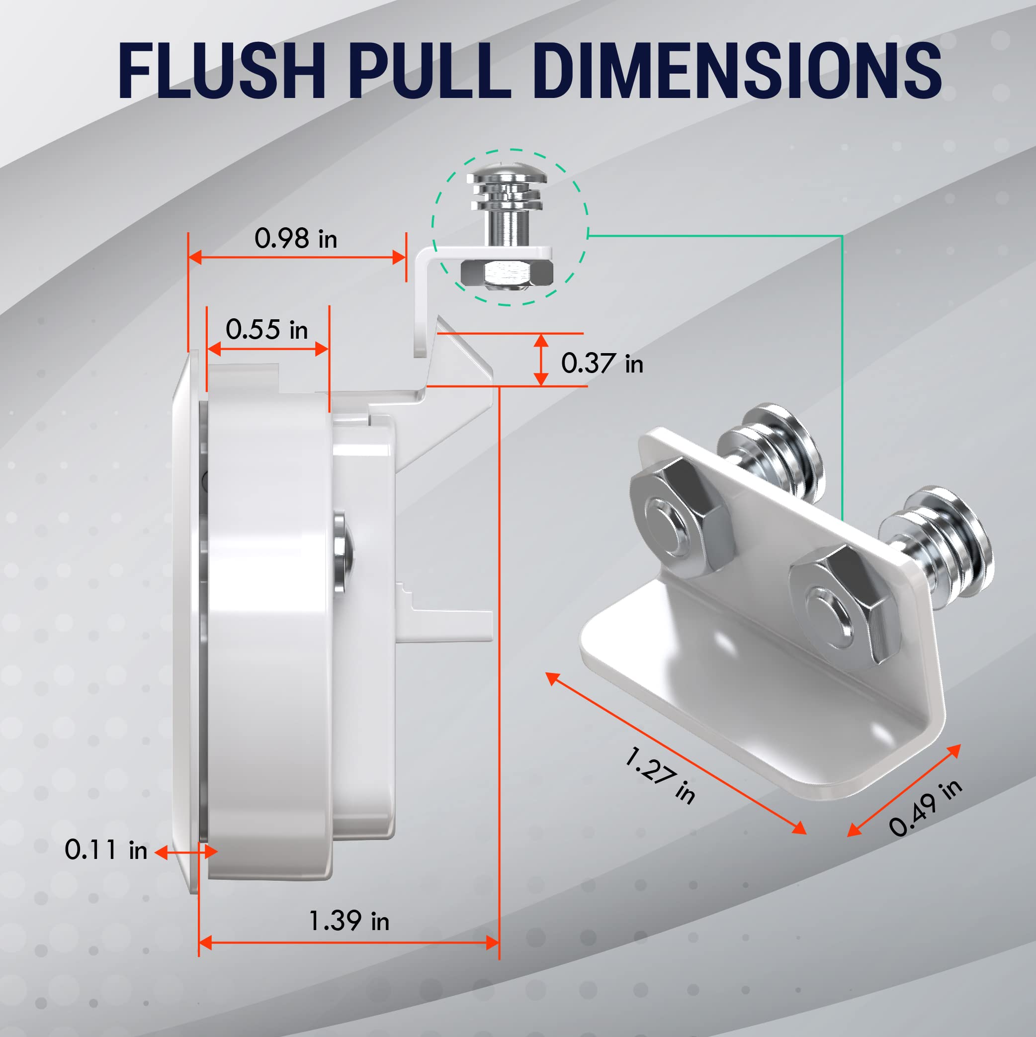 Snapklik.com : LATCHIT RV Flush Latch Lock 2 Pack White Flush Slam ...