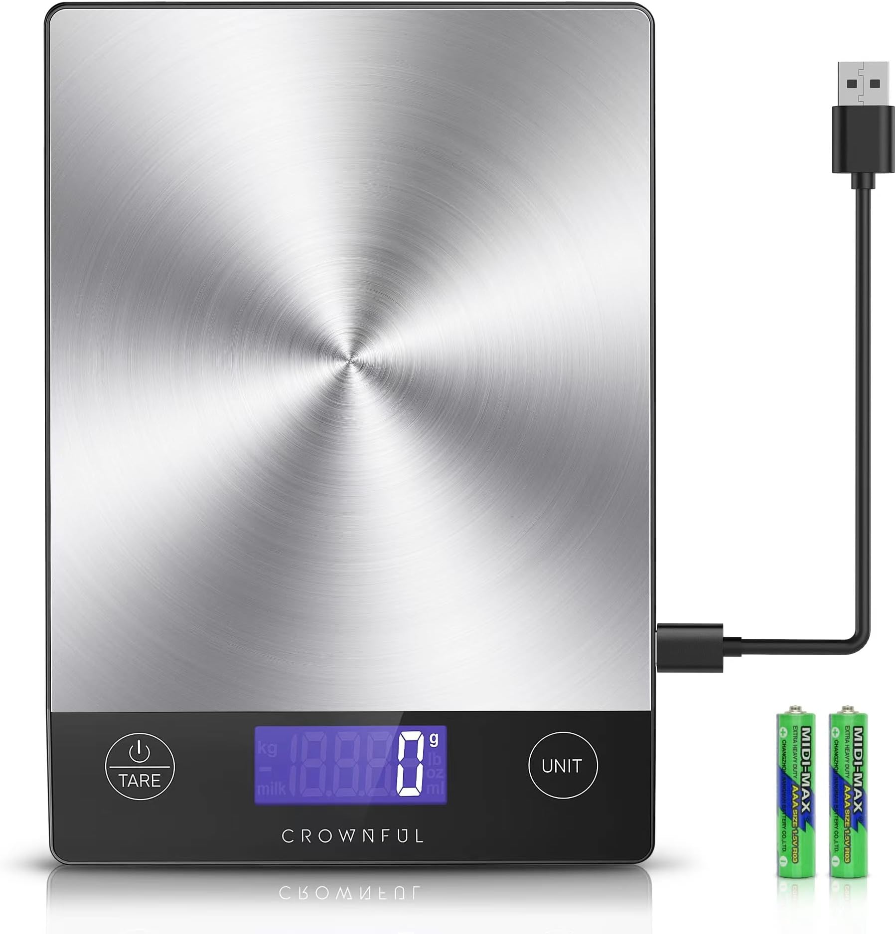 Food Kitchen Scale NEXT-SHINE Rechargeable Digital Scale with LCD ...
