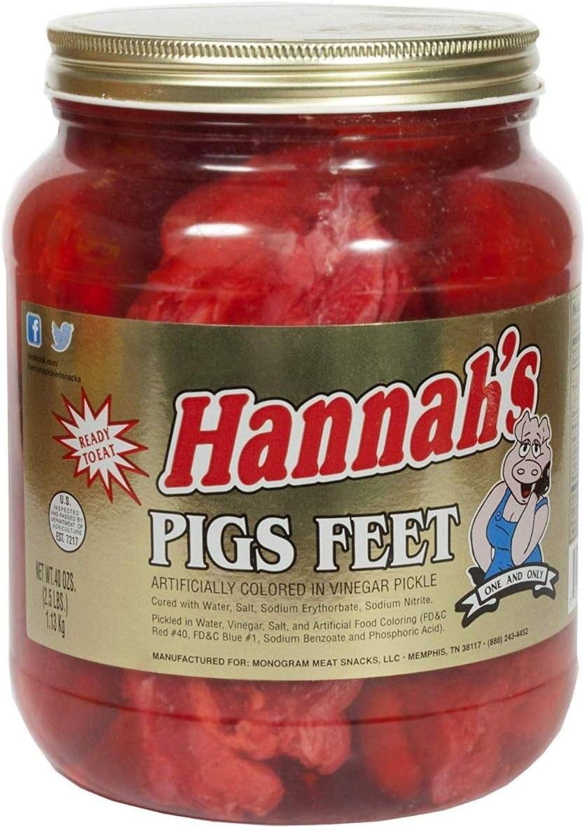 Amazon.com : Hannah's Pickled Pigs Feet 1/2 Gallon : Grocery & Gourmet Food