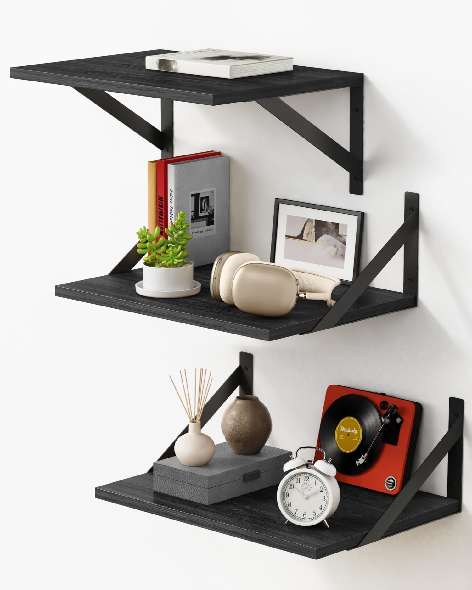 Amazon.com: Deep Floating Shelves for Wall, 12 Inch Deep White Shelves ...