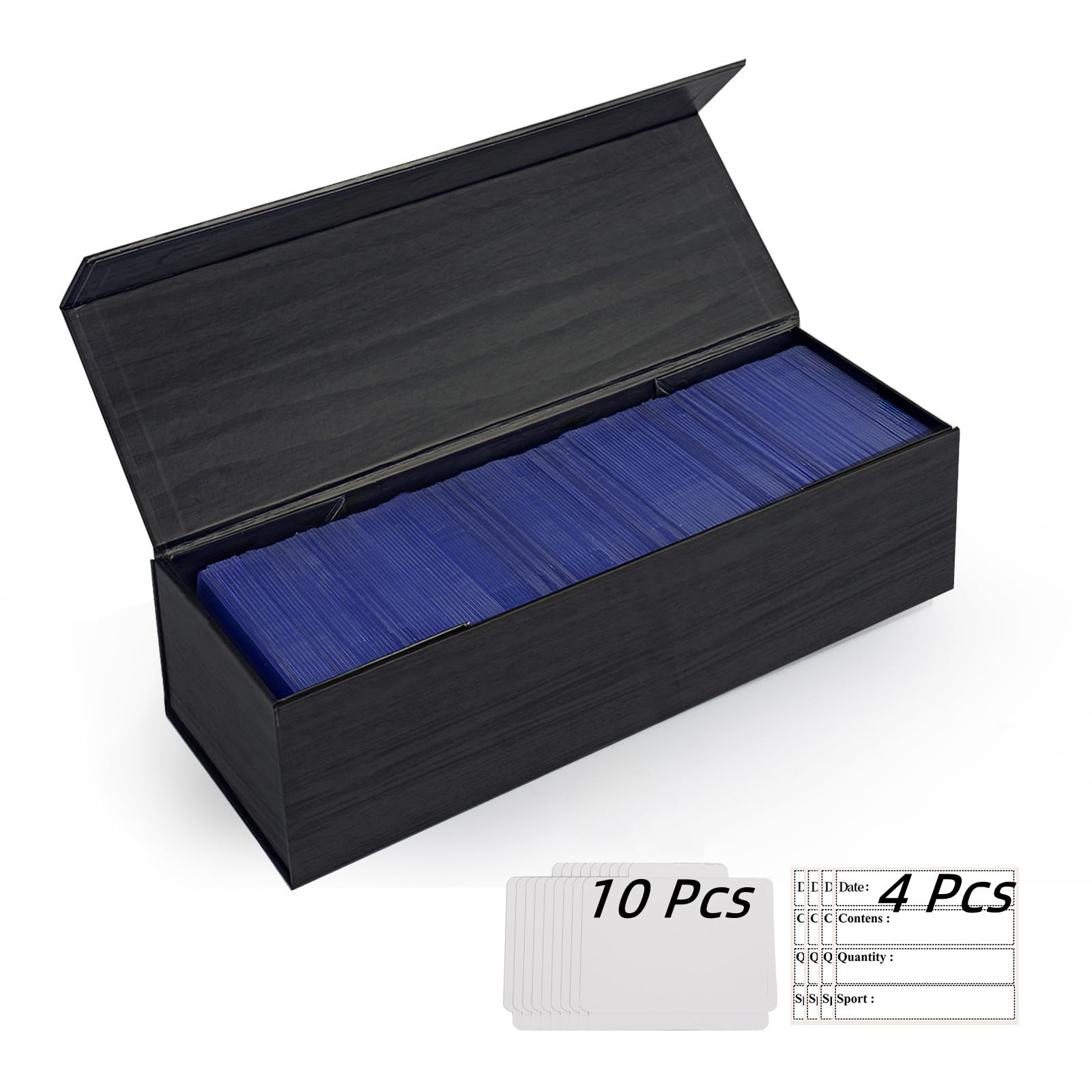 Amazon.com: EBOAUSI Card box storage,Black oak grain Magnetic Closure ...