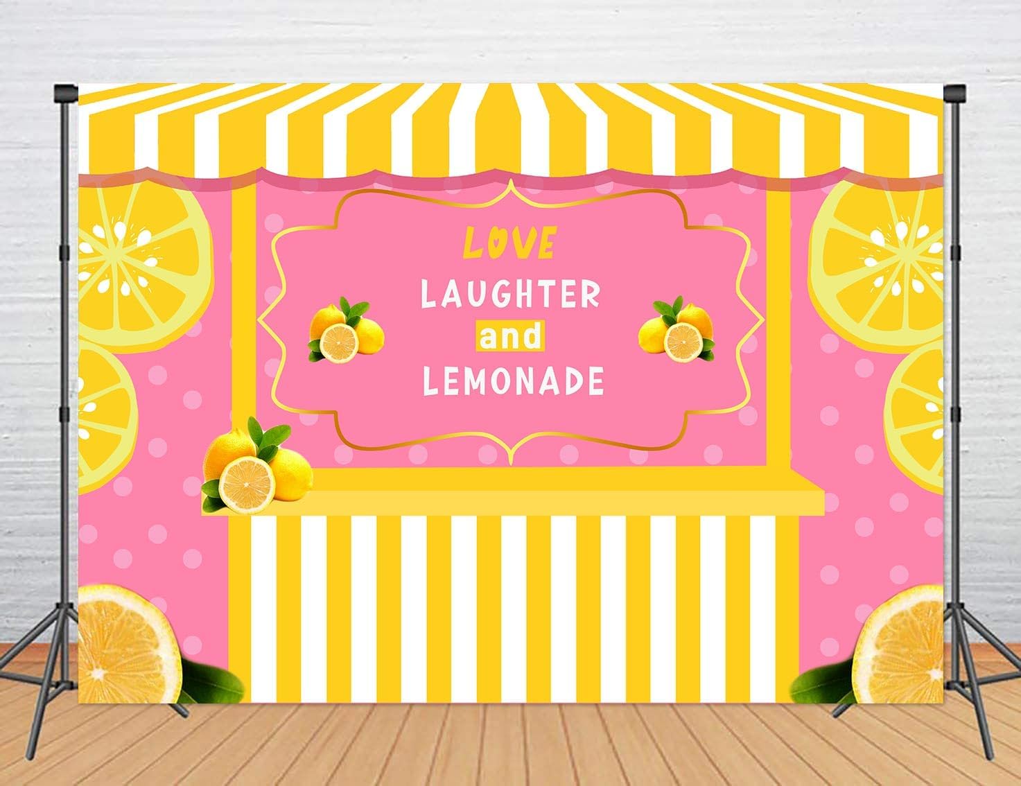 Amazon.com : Yellow Lemon Backdrops for Party Shower Wall Decoration ...