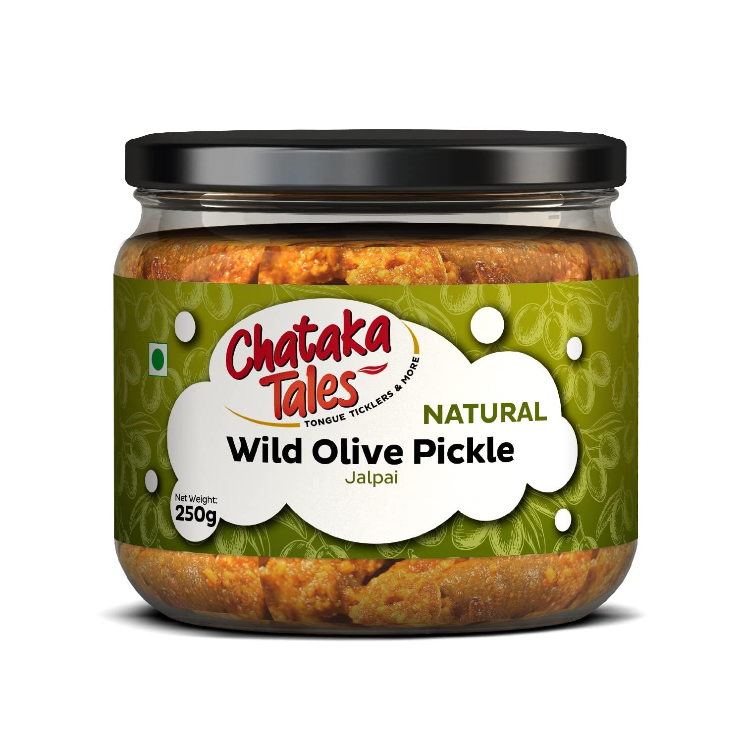 Chataka Tales Natural Wild Olive Pickle, 250g, Indian Olive Pickle ...