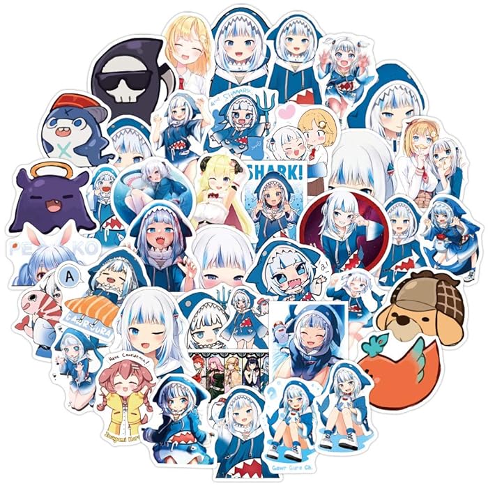 Buy Two Dimensional Hololive Vtuber Stickers for Gawr Gura to Boys ...