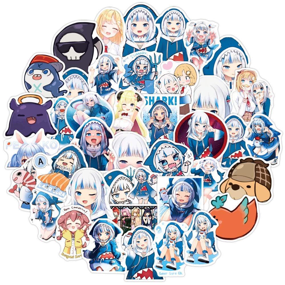 Buy Two Dimensional Hololive Vtuber Stickers for Gawr Gura to Boys ...