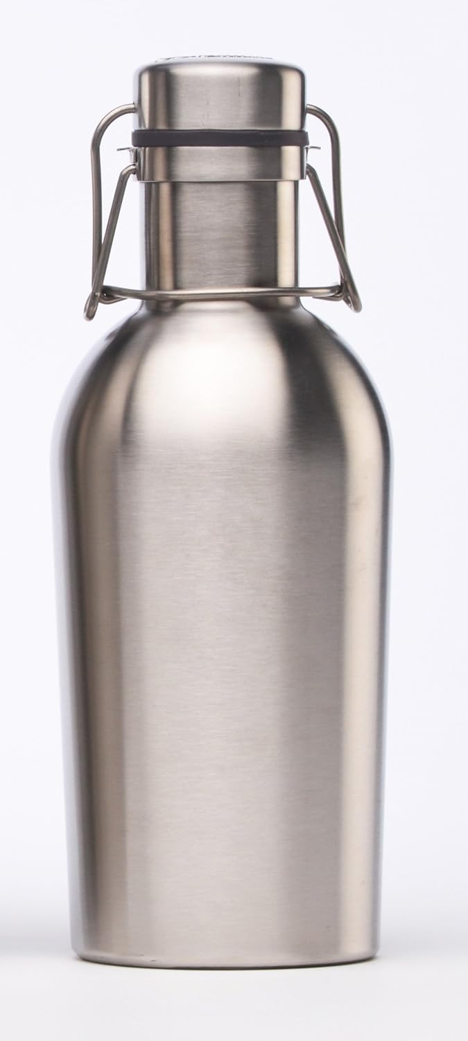 Amazon.com: Stainless Steel Beer Growler DOUBLE WALLED with Flip Top 32 ...