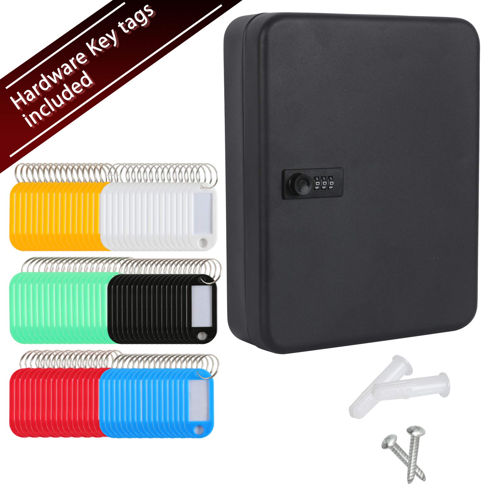 Snapklik.com : KYODOLED Key Cabinet Wall Mount,Locking Key Organizer ...