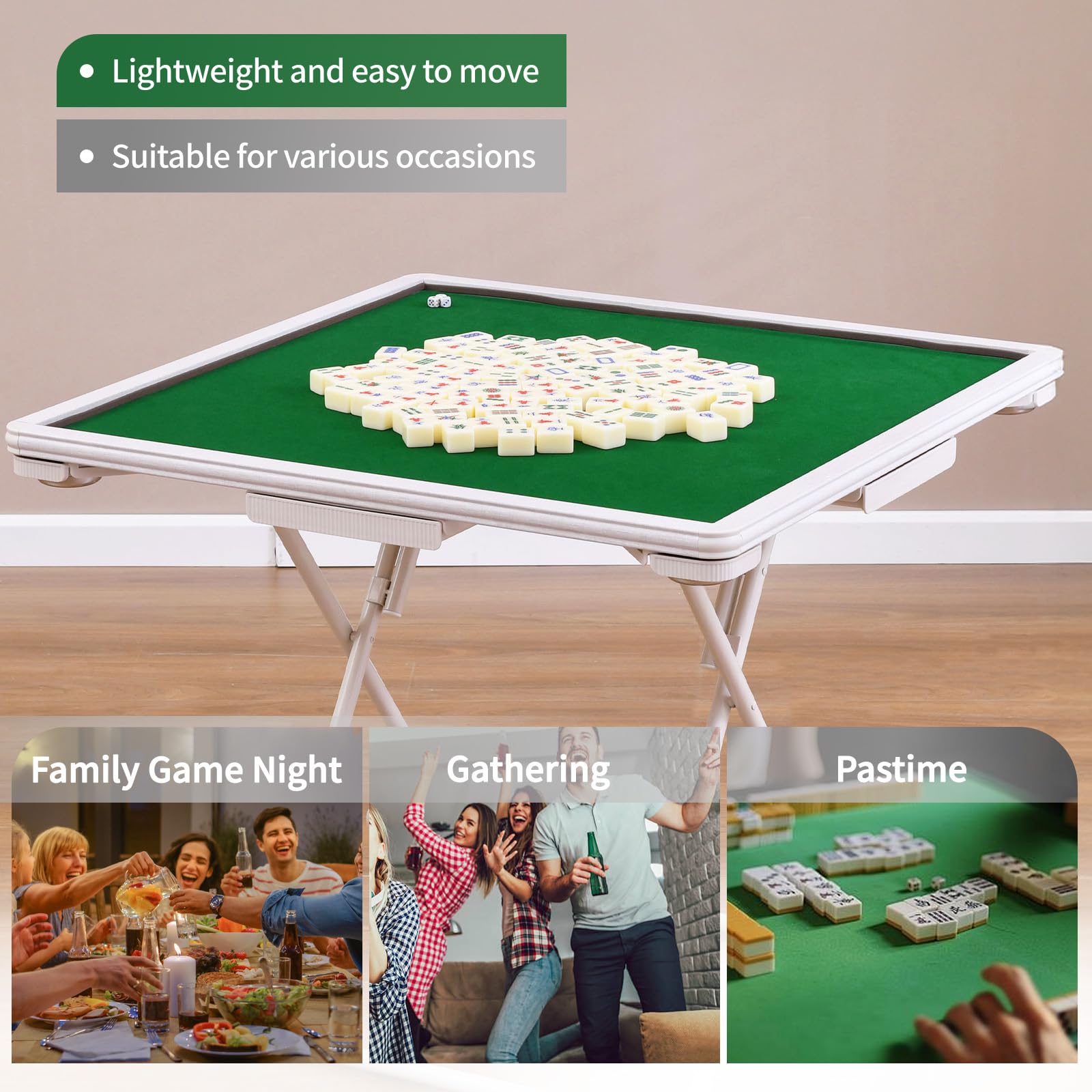 Folding Game Table Ktaxon 35" Folding Square Game Table - For Mahjong ...