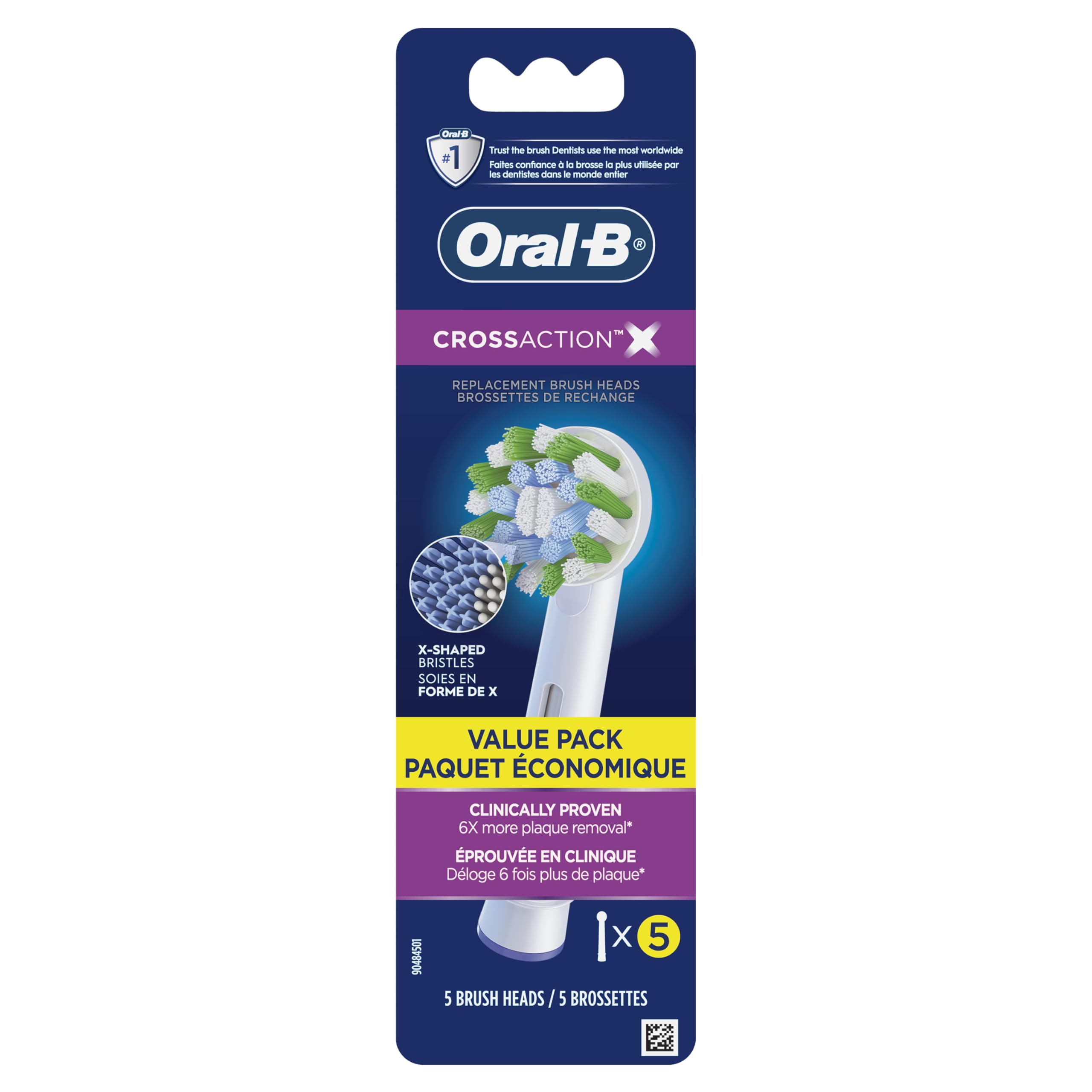 Oral-B Genuine Replacement Brush Heads, Cross Action, Refills For Oral ...