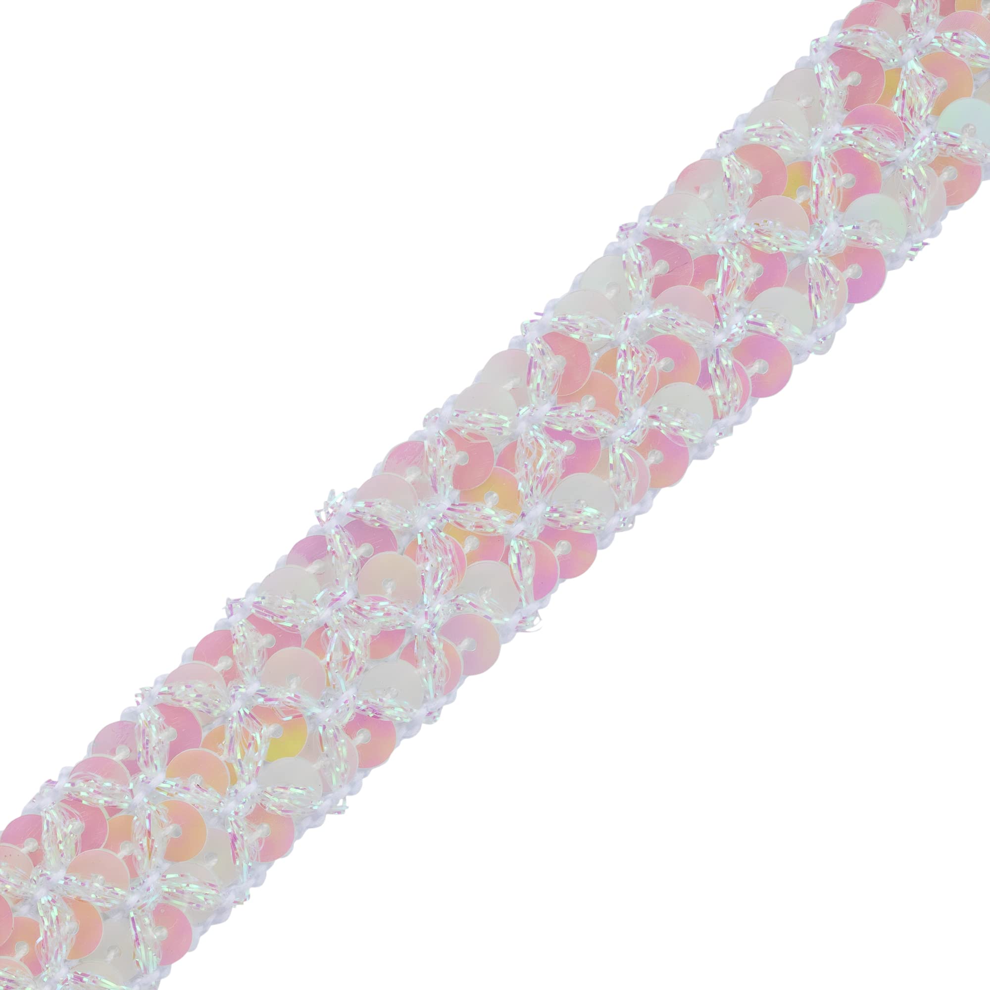 Non Stetch Sequin Trim: Non Elastic 3 Row Sequin Ribbon for Crafting ...