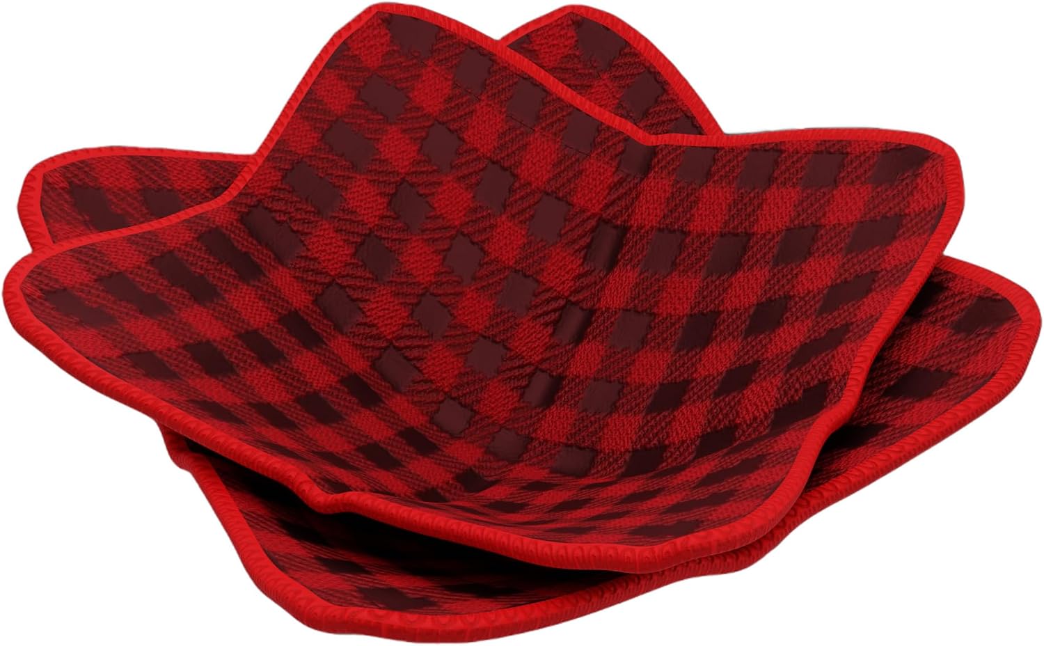 Amazon.com | ULVEOL Set of 2 Black Red Microwave Bowl Cloth Hot Pads ...