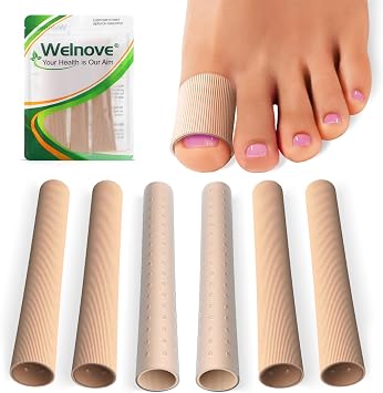 Amazon.com: Welnove Toe Tubes Sleeves Protectors - 6 Pack Toe Cushions ...