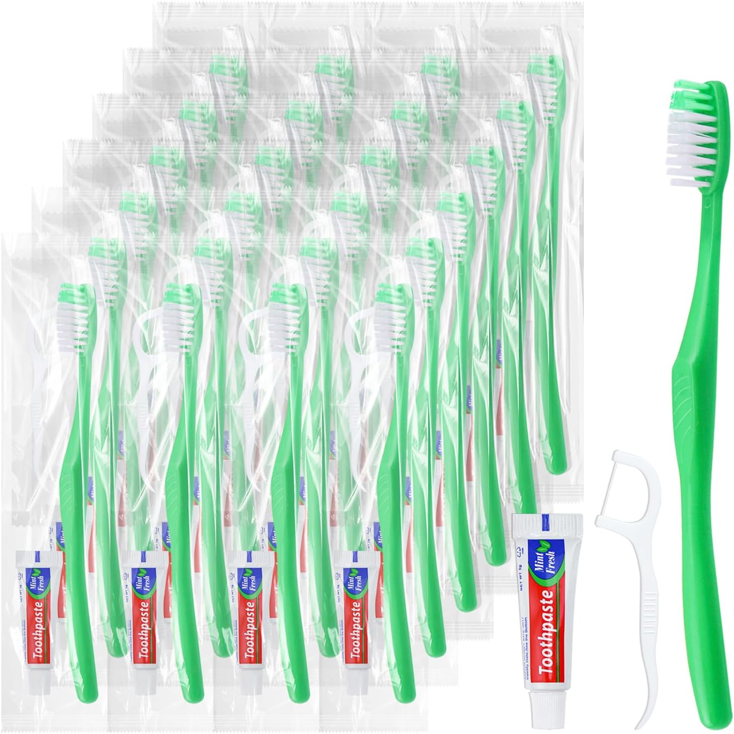 Amazon.com: HAIFOTRVA Disposable Toothbrushes with Toothpaste and Floss ...