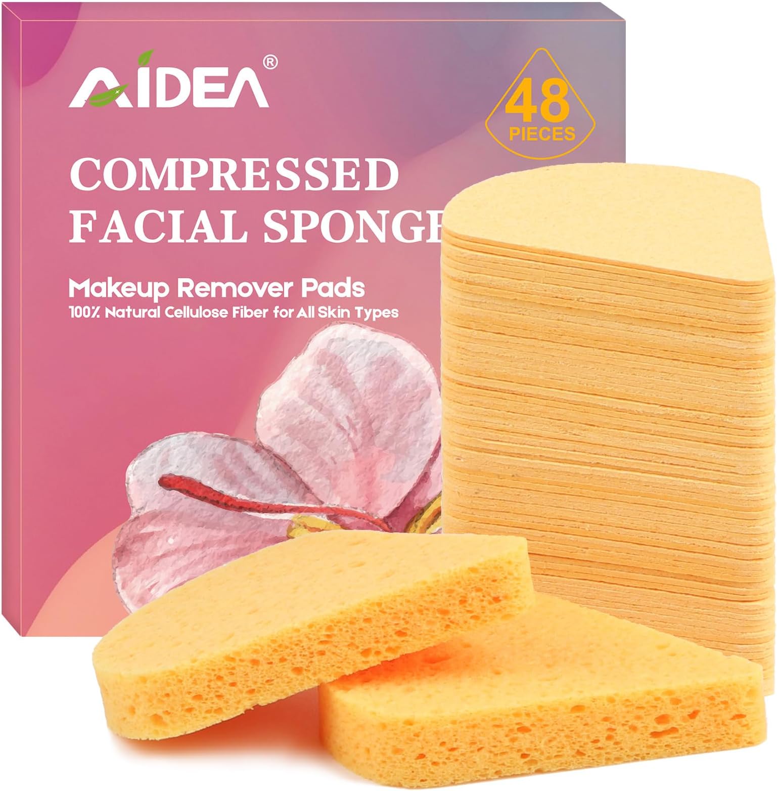 Amazon.com : AIDEA Compressed Facial Sponges 48-Count, Disposable Face ...