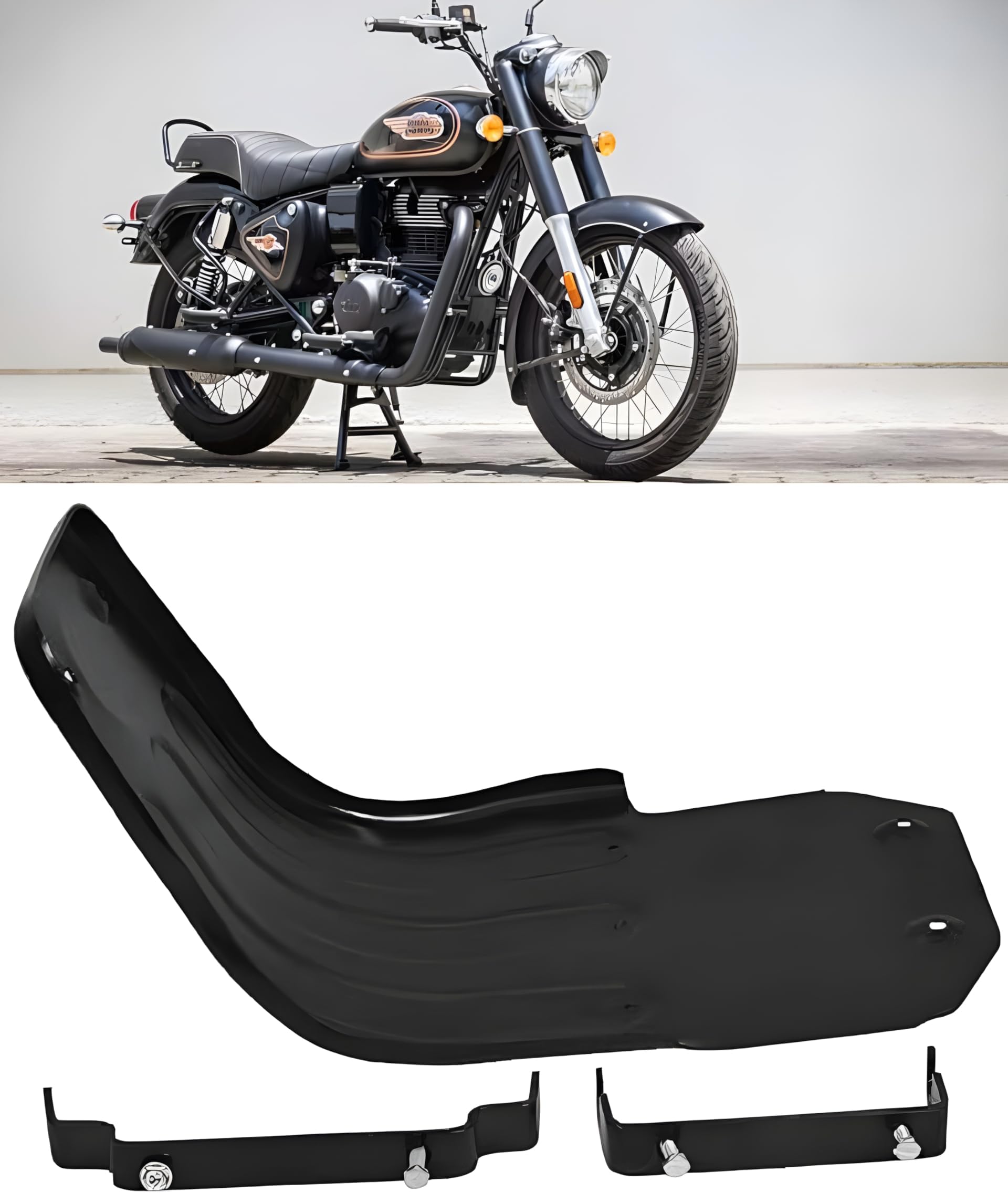 RS HUB Standard Bullet 350 2023 Model Black Sum Guard Bike Engine Guard ...