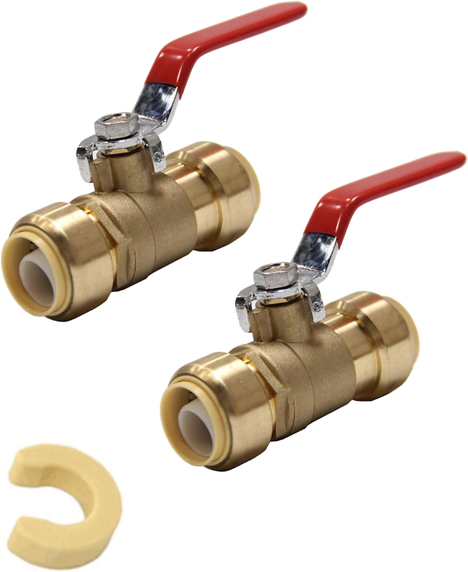 Amazon.com: (Pack of 2) AB 1 Inch Push to Connect Ball Valve, 1 Inch ...