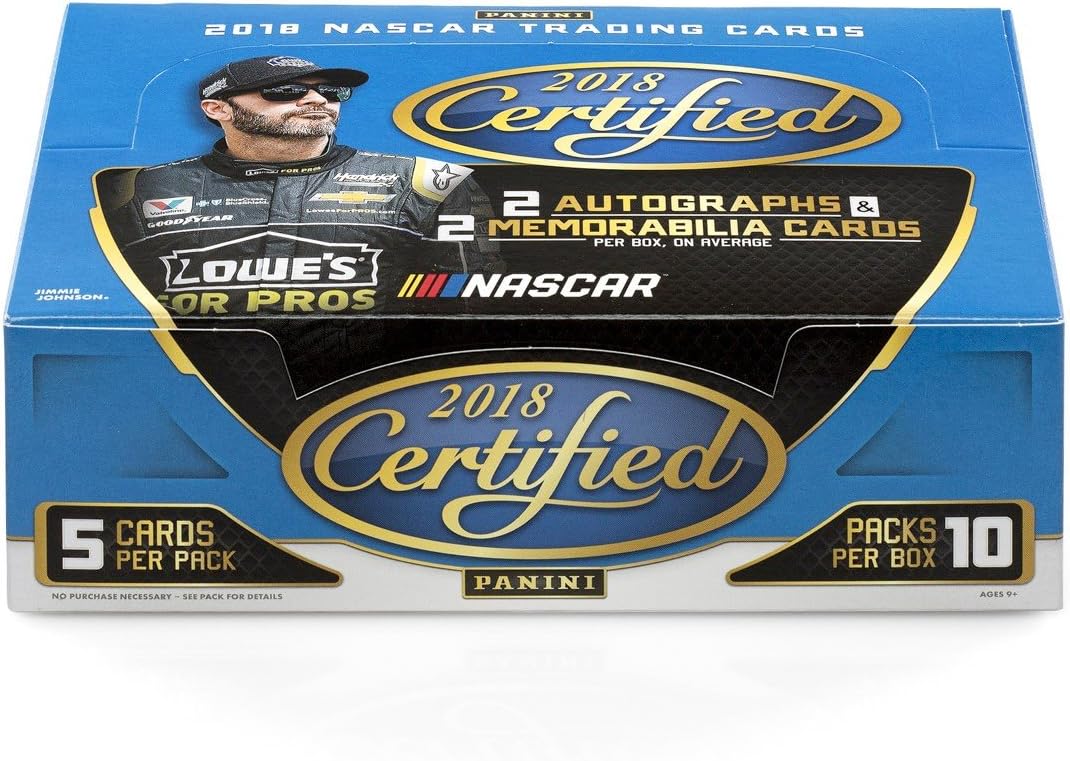 Amazon.com: 2018 Panini Certified NASCAR Racing HOBBY box (10 pk ...