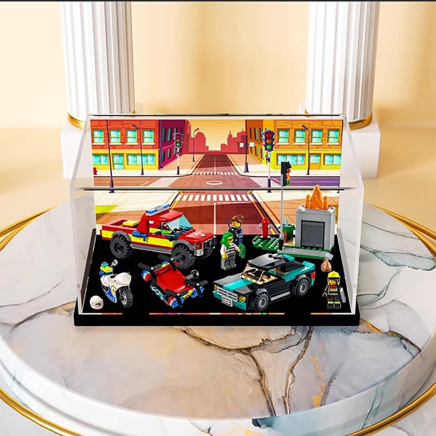 Amazon.co.jp: LEGO 60319 Fire Rescue and Police Chase Clear Acrylic ...