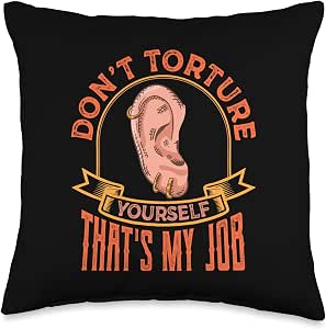 Amazon.com: Funny Body Piercing Quotes Sayings Sarcastic Piercer Throw ...