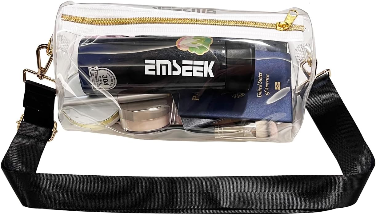 Amazon.com: EMSEEK TPU Clear Stadium Bag Crossbody Bag - Transparent ...