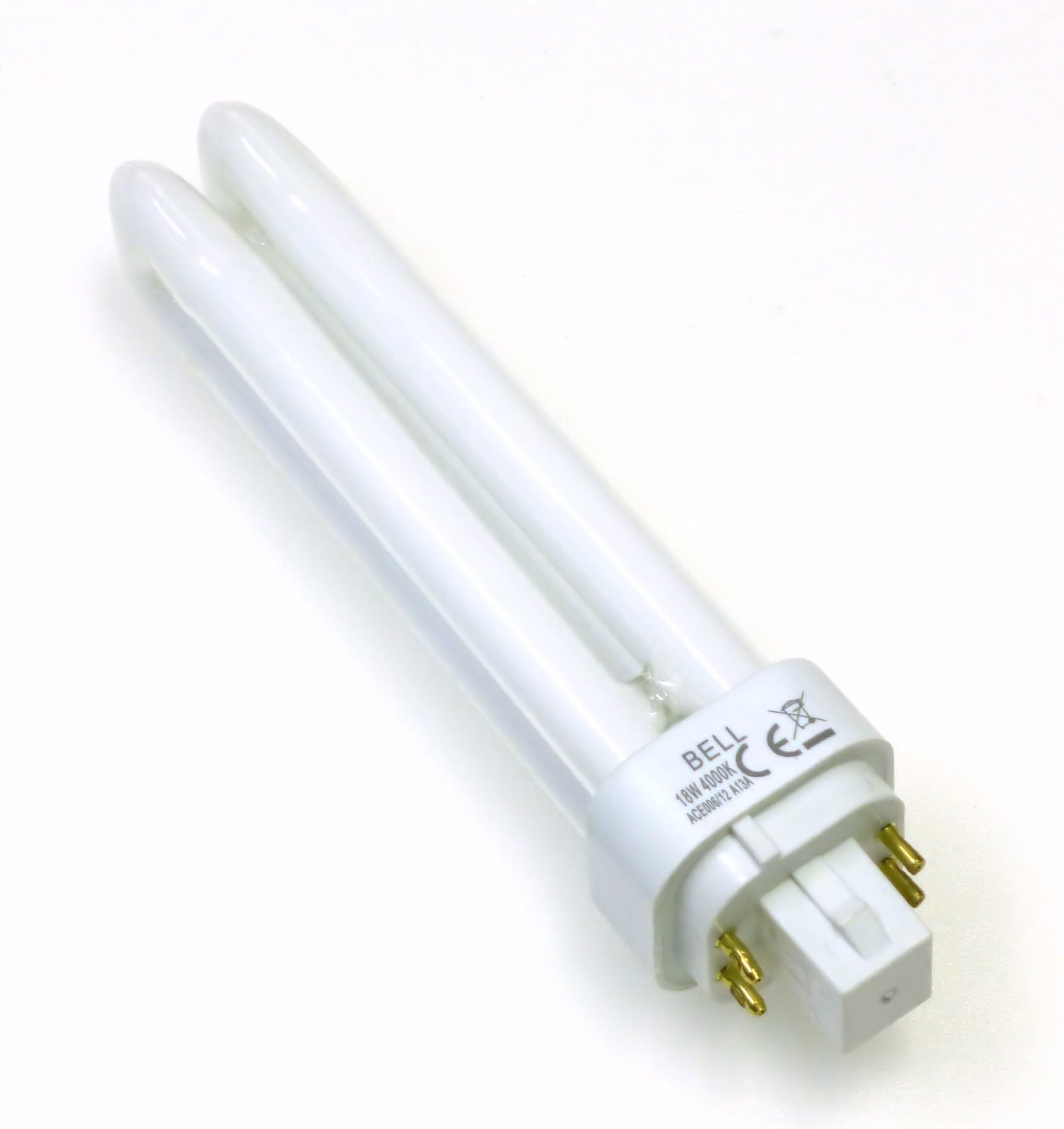 4x 18 watt CFL 4 pin Energy Saving Lamp 18W Cool White 840 G24q-2 ...